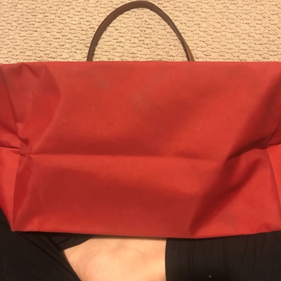 Longchamp | Bags | Longchamp Red Le Pliage Large Tote | Poshmark